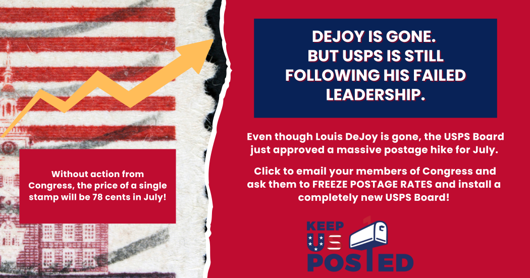 Don't Let USPS Inflate Postage Rates: Contact Congress