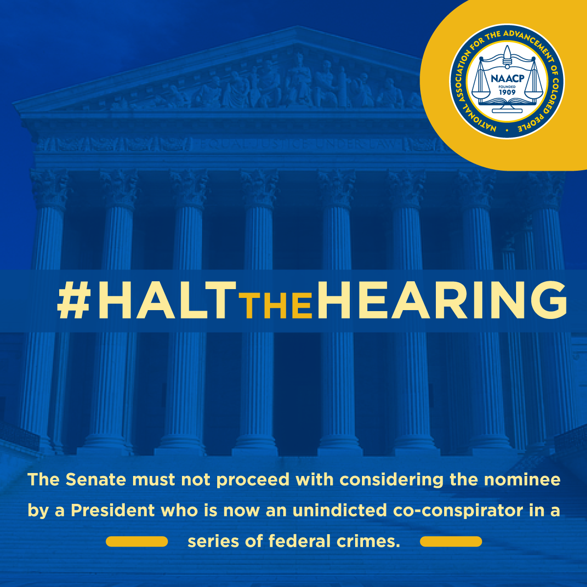 Tell the Senate, No SCOTUS appointment until after January